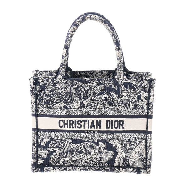 Dior | Bags | Christian Dior Book Small Pattern Tote Bag Navy | Poshmark
